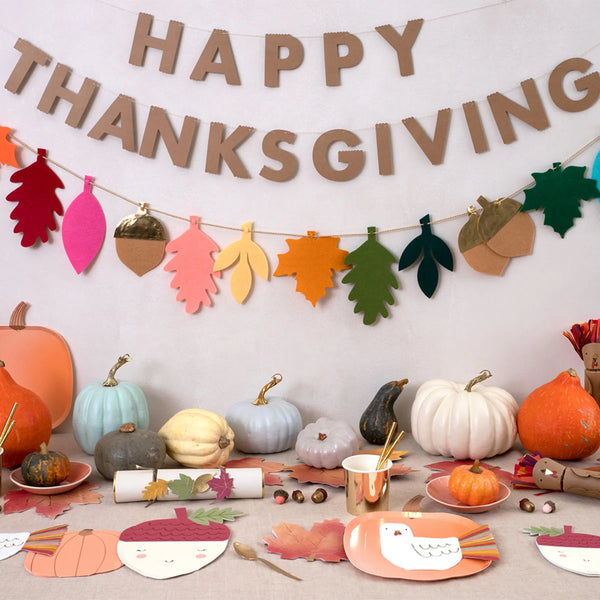 3' Felt Leaves Thanksgiving Garland | Paperless Post Party Shop