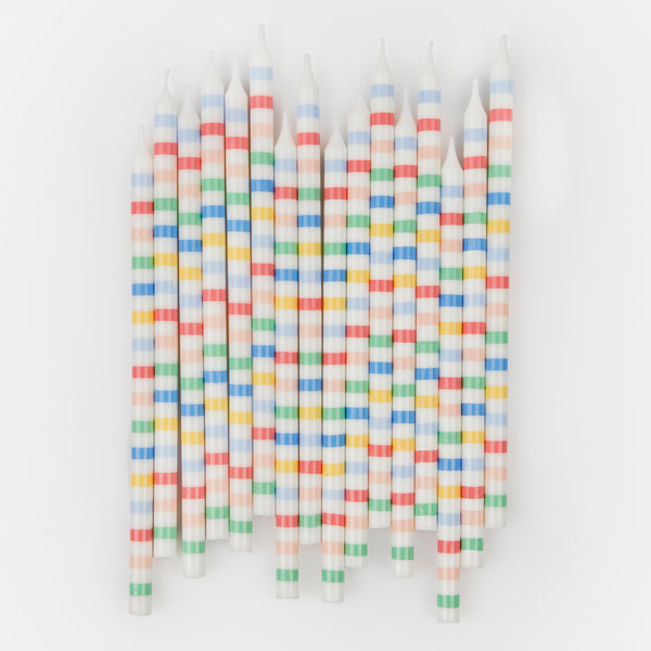 Multi Stripe Candles | Paperless Post Party Shop