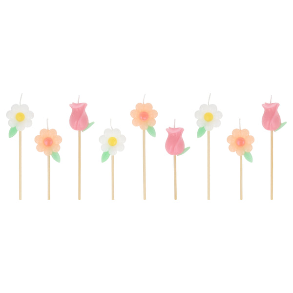 Molded Flower Candles, Pack of 9 | Paperless Post Party Shop