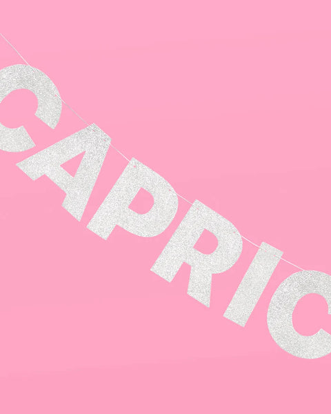 Capricorn Season Banner - Silver Glitter Banner | Paperless Post Party Shop