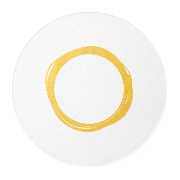 Wax Stamp Coasters, Gold Foil | Paperless Post Party Shop