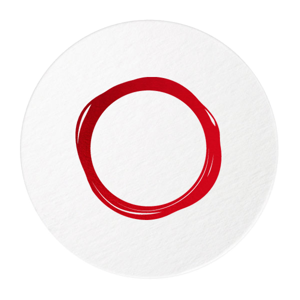 Wax Stamp Coasters, Red Foil | Paperless Post Party Shop