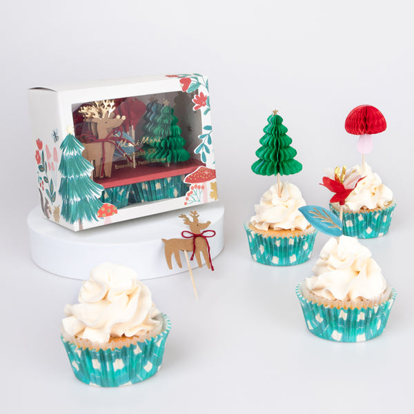 Winter Woodland Cupcake Kit, Pack of 24 | Paperless Post Party Shop