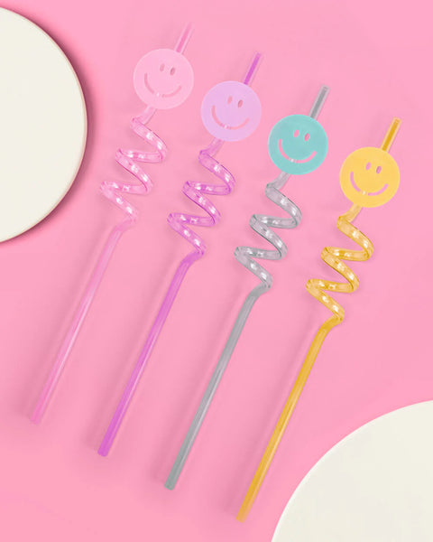 Smiley Straws - 16 Reusable Straws | Paperless Post Party Shop