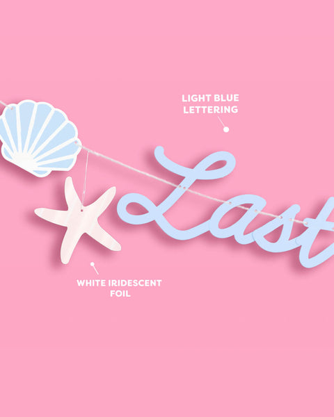 Last Splash Banner - matte blue banner | Paperless Post Party Shop