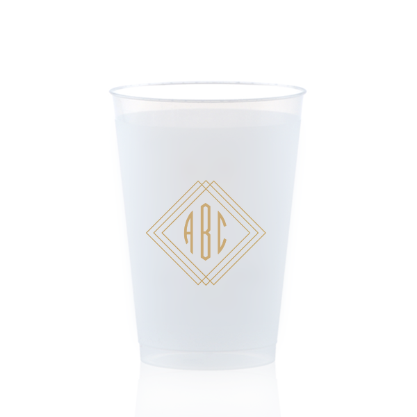 Angles Monogram Cup, Gold Foil | Paperless Post Party Shop