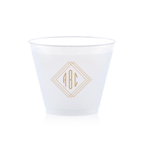 Angles Monogram Cup, Gold Foil | Paperless Post Party Shop