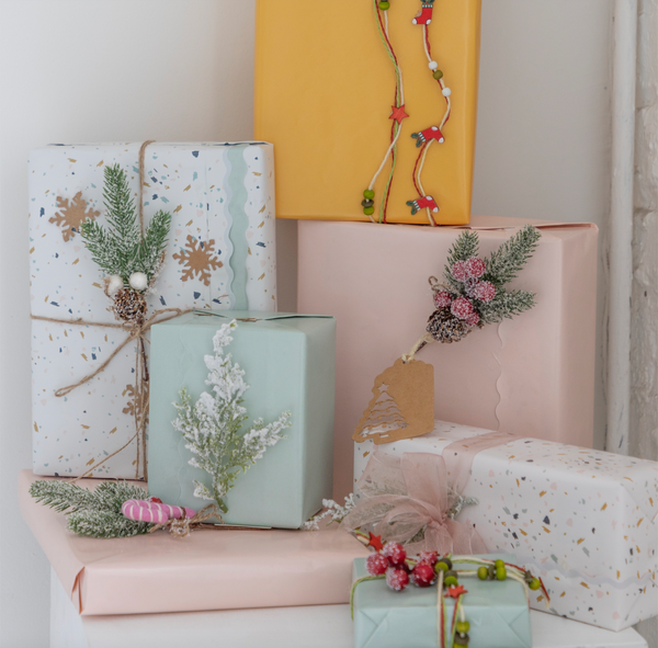 Terrazzo Pattern Gift Wrap, Two-sided | Paperless Post Party Shop