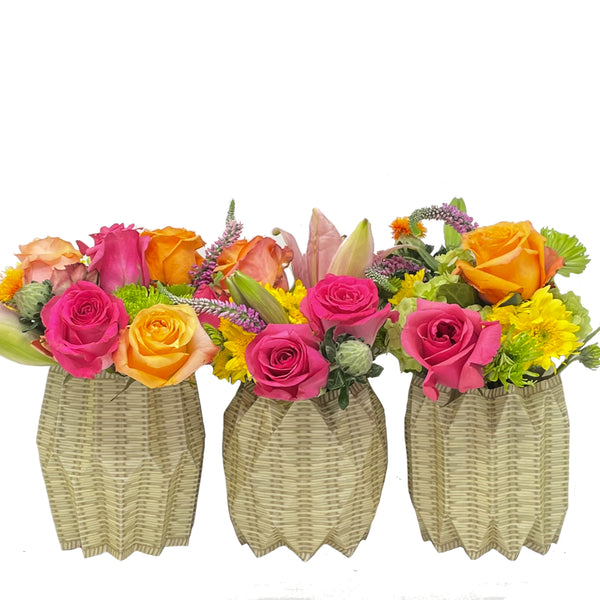Wicker Vase Wraps, Set of 3 | Paperless Post Party Shop
