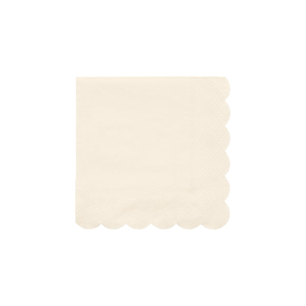 Cream Small Napkins, Pack of 20 | Paperless Post Party Shop