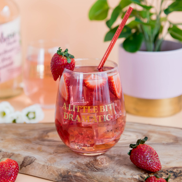"A Little Bit Dramatic" Witty Wine Glass | Paperless Post Party Shop