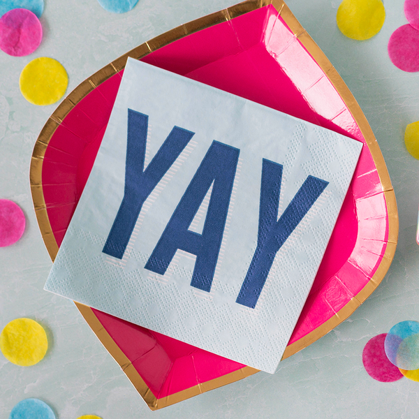 "Yay" Witty Cocktail Napkins, Pack of 20 | Paperless Post Party Shop